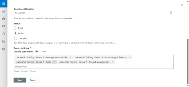 One click enrollment for multiple events on SharePoint